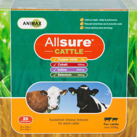 ALLSURE CATTLE BOLUS (20PK) - Shop Now – J Grennan and Sons Online Store
